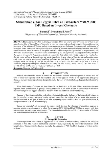 Development Of A Quadruped Mobile Robot And Its Movement System Using