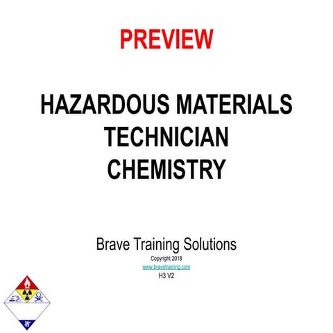 HAZMAT TECHNICIAN CHEMISTRY | PPTX