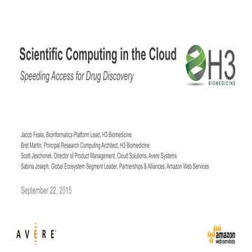 Scientific Computing in the Cloud: Speeding Access for Drug Discovery | PPT