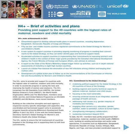 H4+ Activities and Plans | PDF