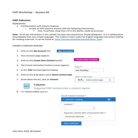 H5P Columns How To Guide | PDF