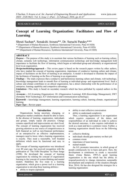 Peter Senge's Learning Organization | PPT