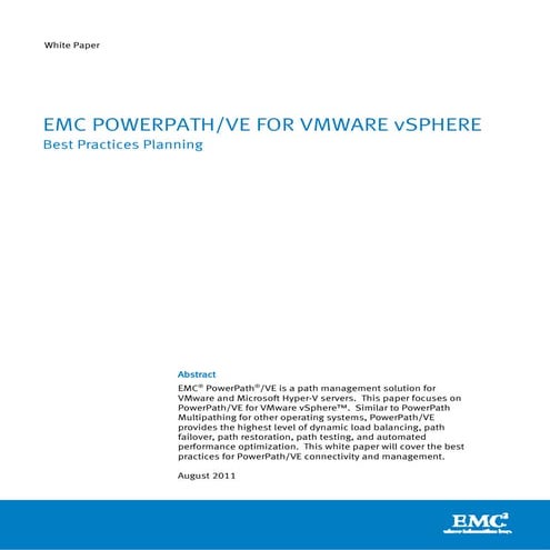 H6340 powerpath-ve-for-vmware-vsphere-wp | PDF