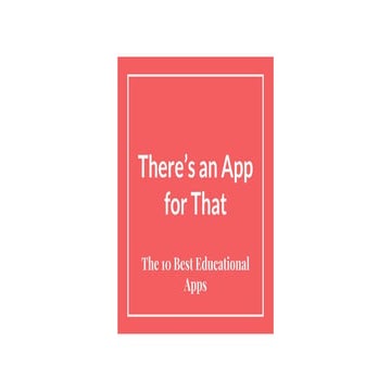 Top 10 educational apps | PPT