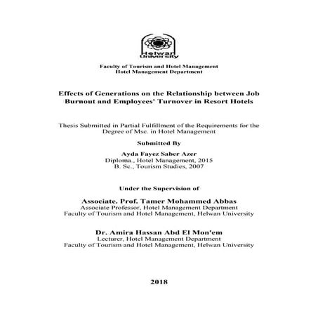 effects of generations on the relationship between job burnout and ...