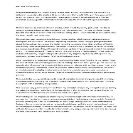 Ha2 task 7 evaluation | DOCX