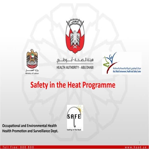HAAD Presentation Summer Safety presentation by Abu Dhabi MOHRE | PPTX