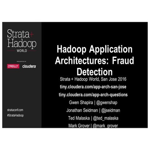 Hadoop Application Architectures Fraud Detection Tutorial Pdf Cloud Computing Internet