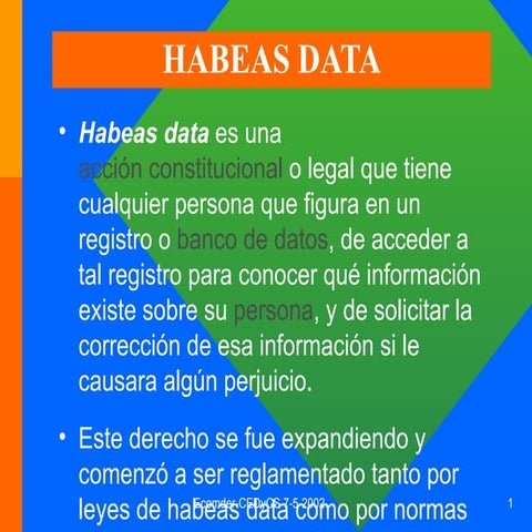 Habeas data | PPT