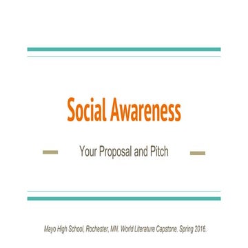 Social Awareness Proposal Preparation (Writing Exercise from 4/21/16) | PPT