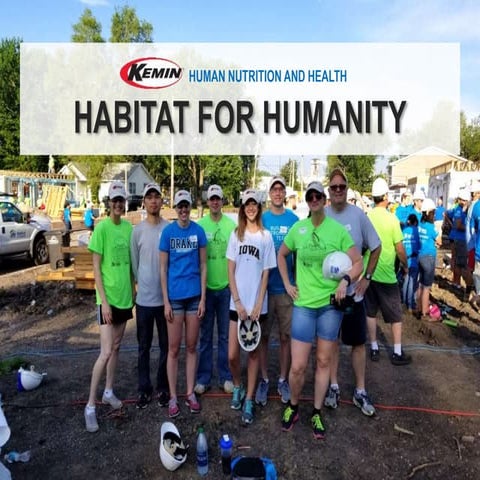 Kemin Human Nutrition and Health Habitat for Humanity | PPTX