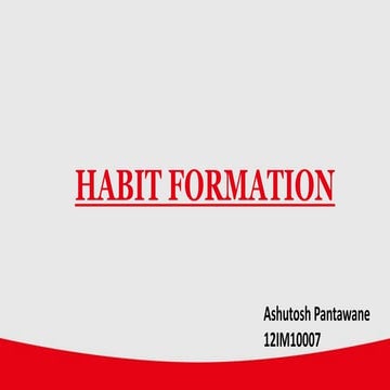 Habit Formation | PPTX