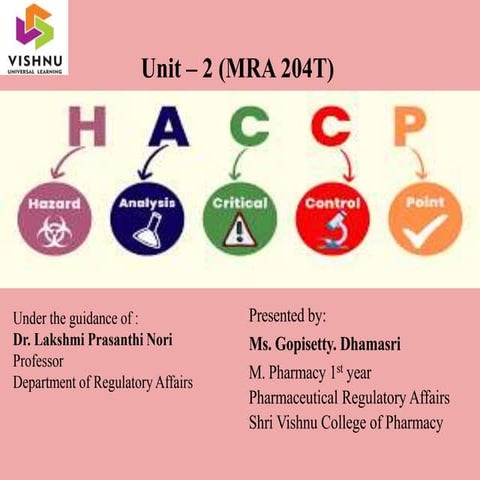 Hazard Analysis and Critical Control Point | PPTX | Science