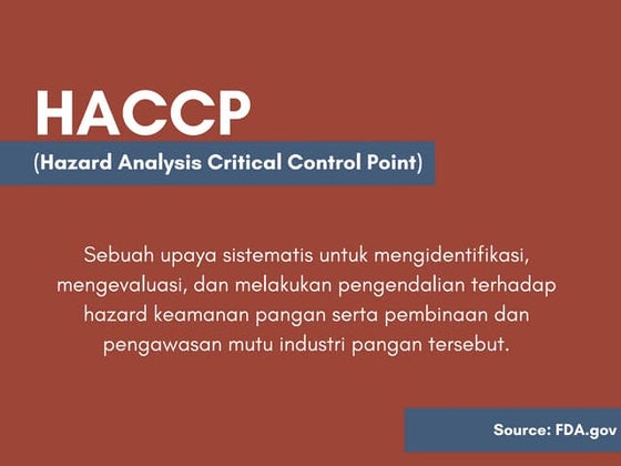 Materi presentasi Hazard Analysis Critical Control Point | PPTX