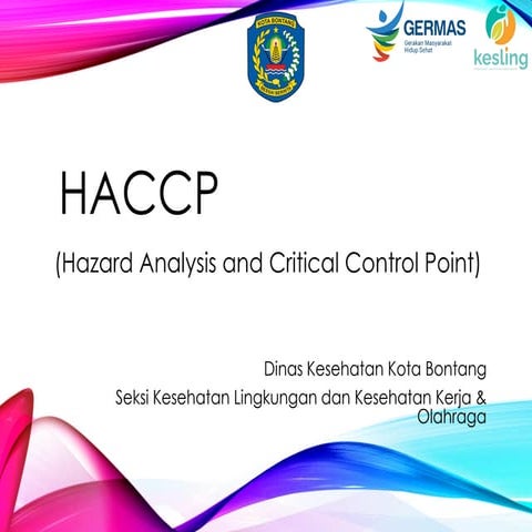 Materi HACCP yang diberikan oleh Dinas Kesehatan | PDF