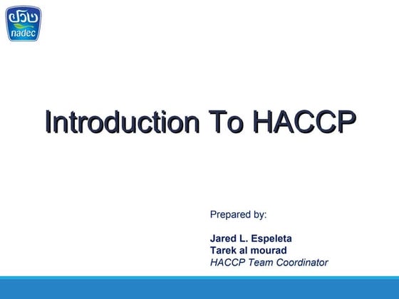 HACCP - Training Module.pptx