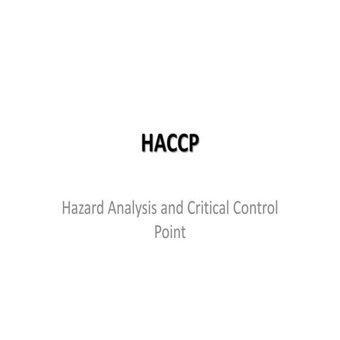 Haccp ppt (3) | PPTX
