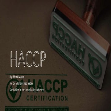 Haccp Presentation Pptx Business Business And Finance