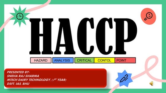 Hazards analysis and critical control points | PPT