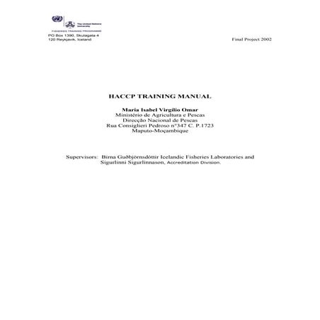 Haccp training | PDF