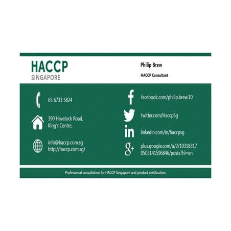 Haccp Singapore | PDF