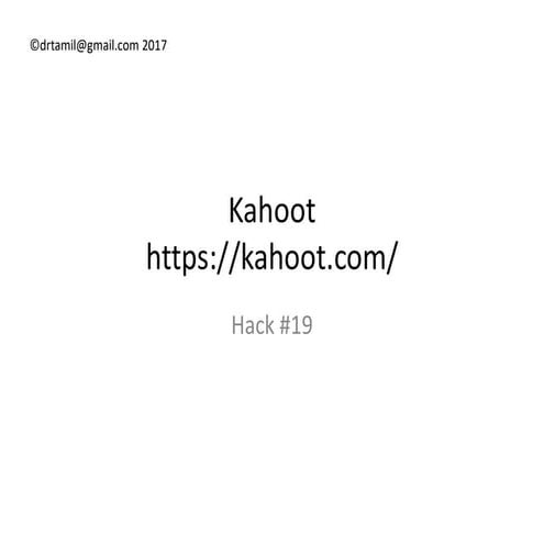 Hack#19 Kahoot | PDF