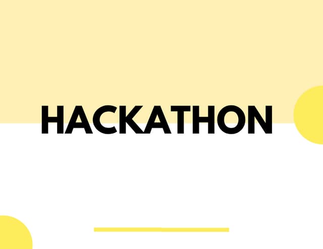 Hackathon Pitch Deck Template | PPTX