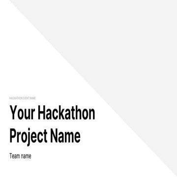 Hackathon Pitch Deck Template | PPTX
