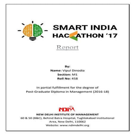 Smart India Hackathon 2017 | PDF
