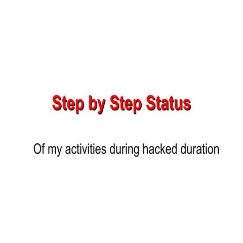 Hacked status of skype account "shahidjalally" | PPT