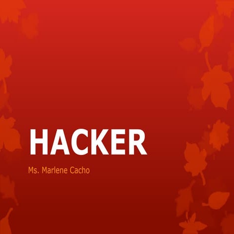 lesson about HACKER power point presentation | PPTX