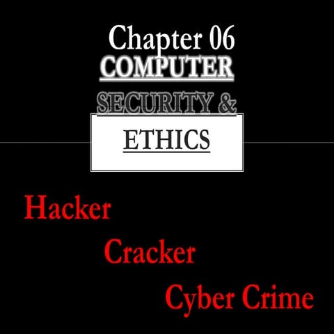 Hacker cracker cybercrime-computer security | PPT