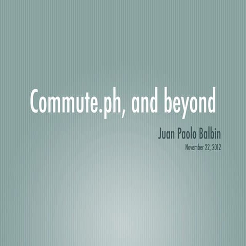 Commute.ph, and beyond | KEY