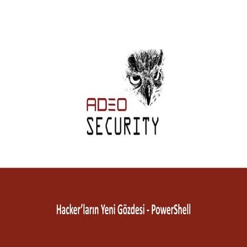 Hacker’ların Yeni Gozdesi - PowerShell | PDF