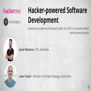 Hacker-powered Software Development | PPT
