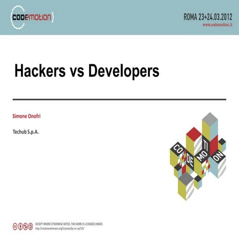 Hackers vs developers: dalla parte degli sviluppatori web, mobile e non solo, tra OWASP e OSSTMM ...