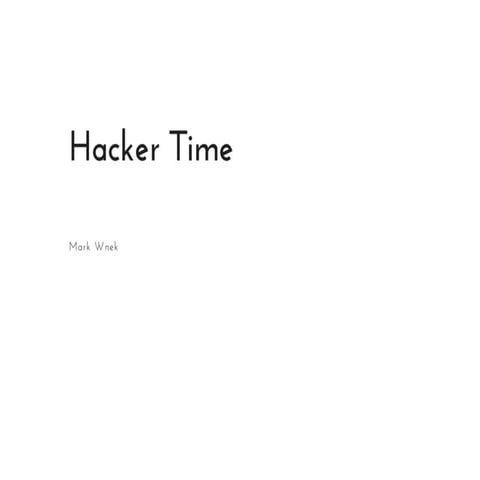 It's Hacker Time | PPT