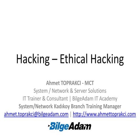 Hacking – Ethical Hacking | PPT