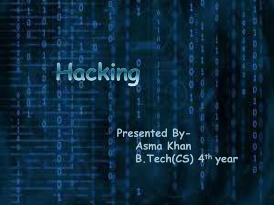 Introduction to ethical hacking | PPT