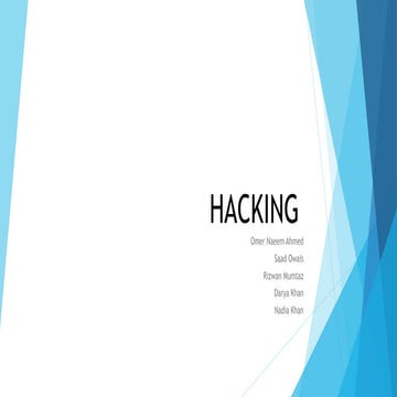Hacking.pptx | Computing | Technology & Computing