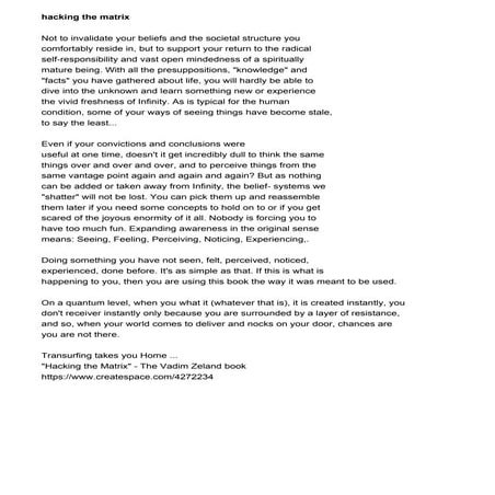 Hacking the Matrix | PDF