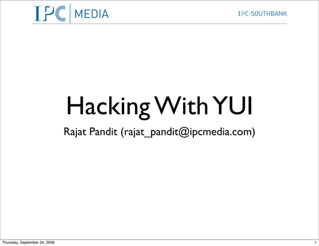 JavaScript with YUI | PPT JavaScript with YUI | PPT