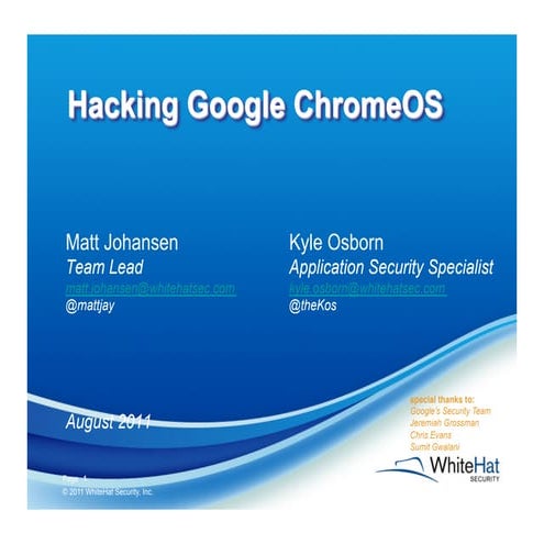 Hacking Google Chrome OS | PDF