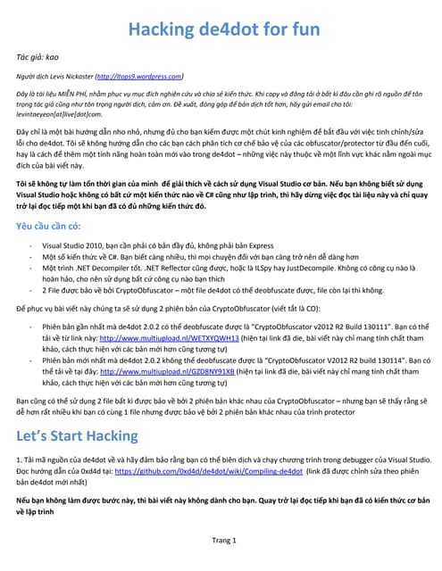 Xây dựng nhóm phân tích mã độc | PDF