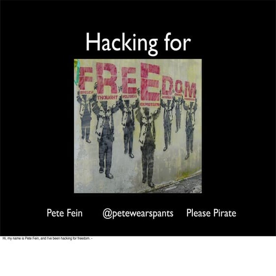 Hacking for Freedom - Pycon 2011 | PPT