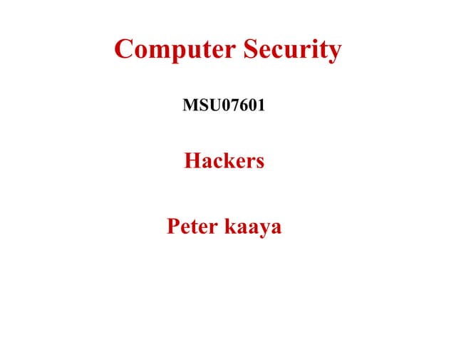 Hacking Lecture 3cppt