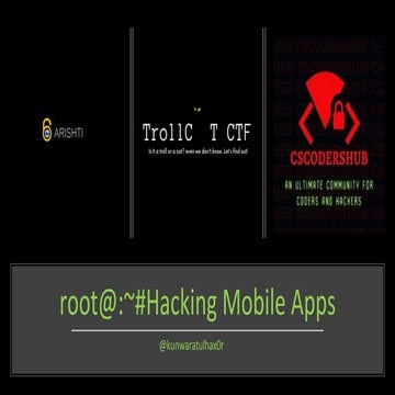 Hacking Mobile Apps Ppt