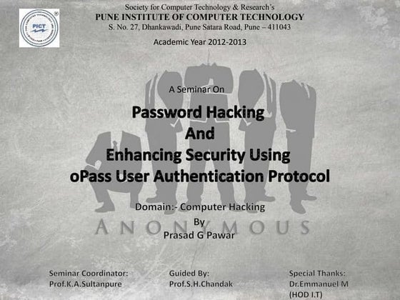 Cyber Security(Password Cracking Presentation).pptx | Information and ...