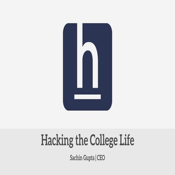 Hacking the College Life - IIT Roorkee | PDF
