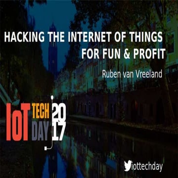 Hacking The Internet Of Things For Fun And Profit Ppt